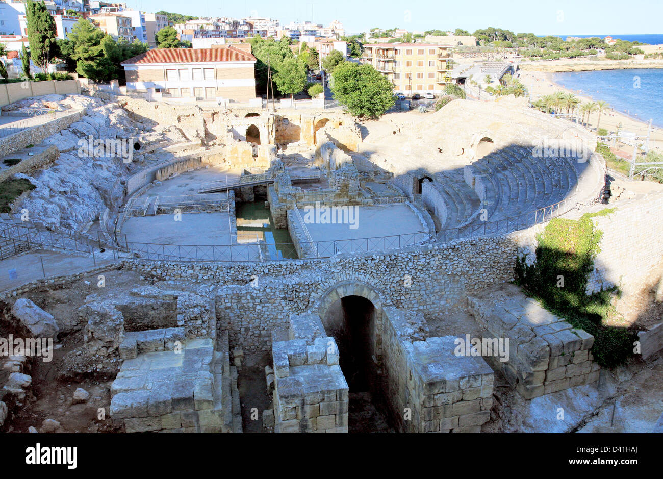 Roman amphitheatre and mediterranean coast hi-res stock photography and ...