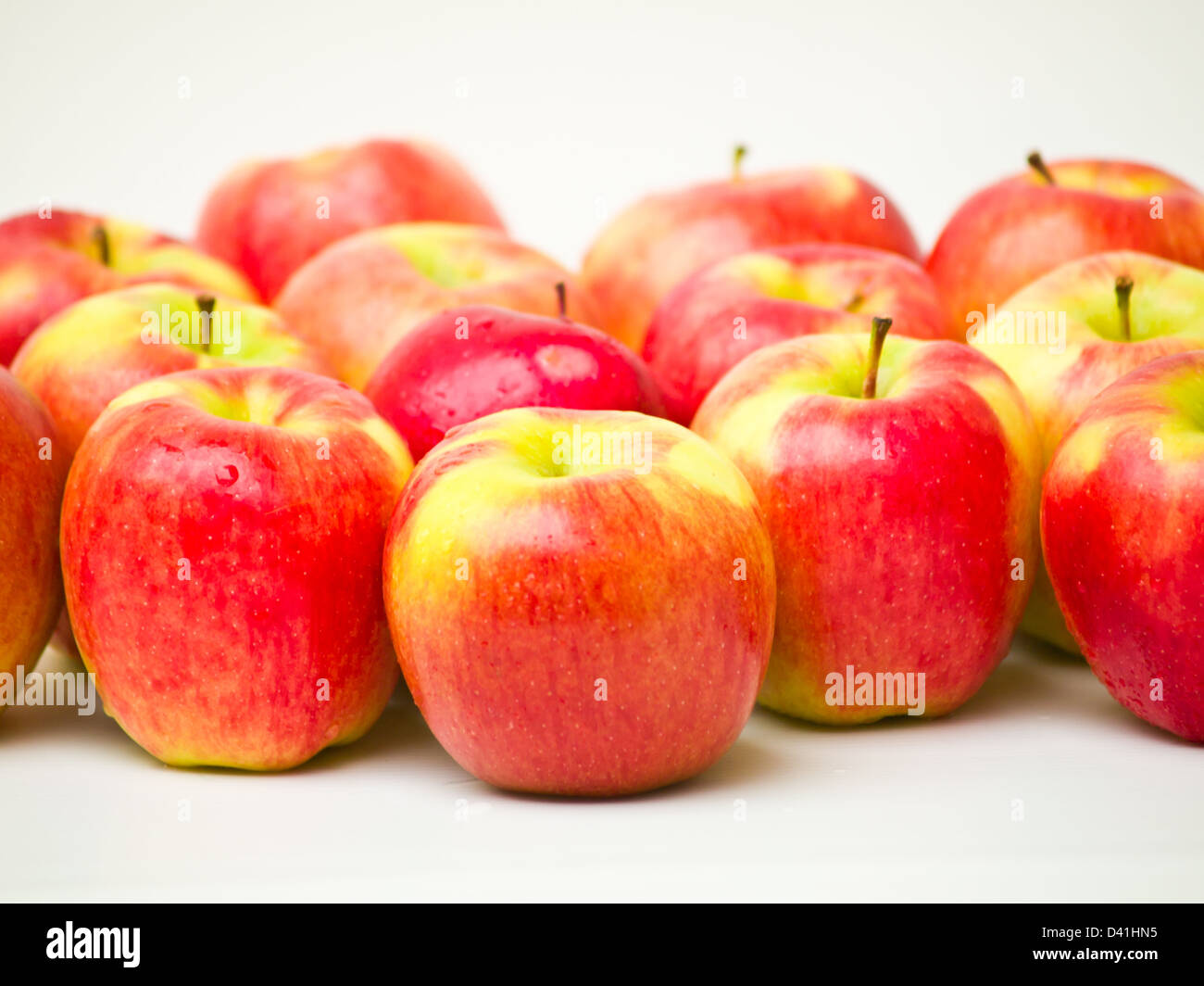 Red apples isolated on white background Stock Photo - Alamy
