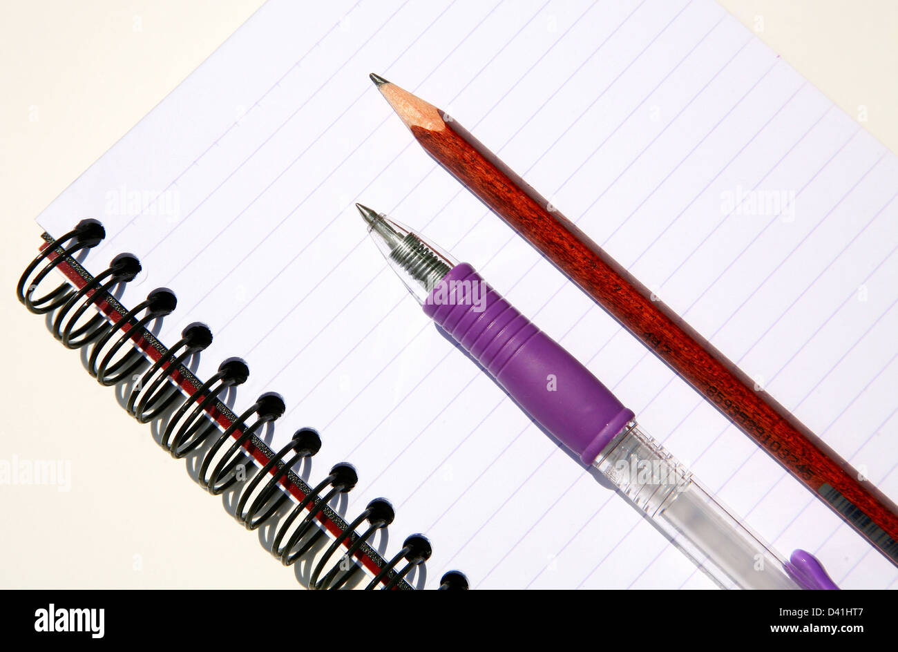 Pencil eraser and notebook hi-res stock photography and images - Alamy