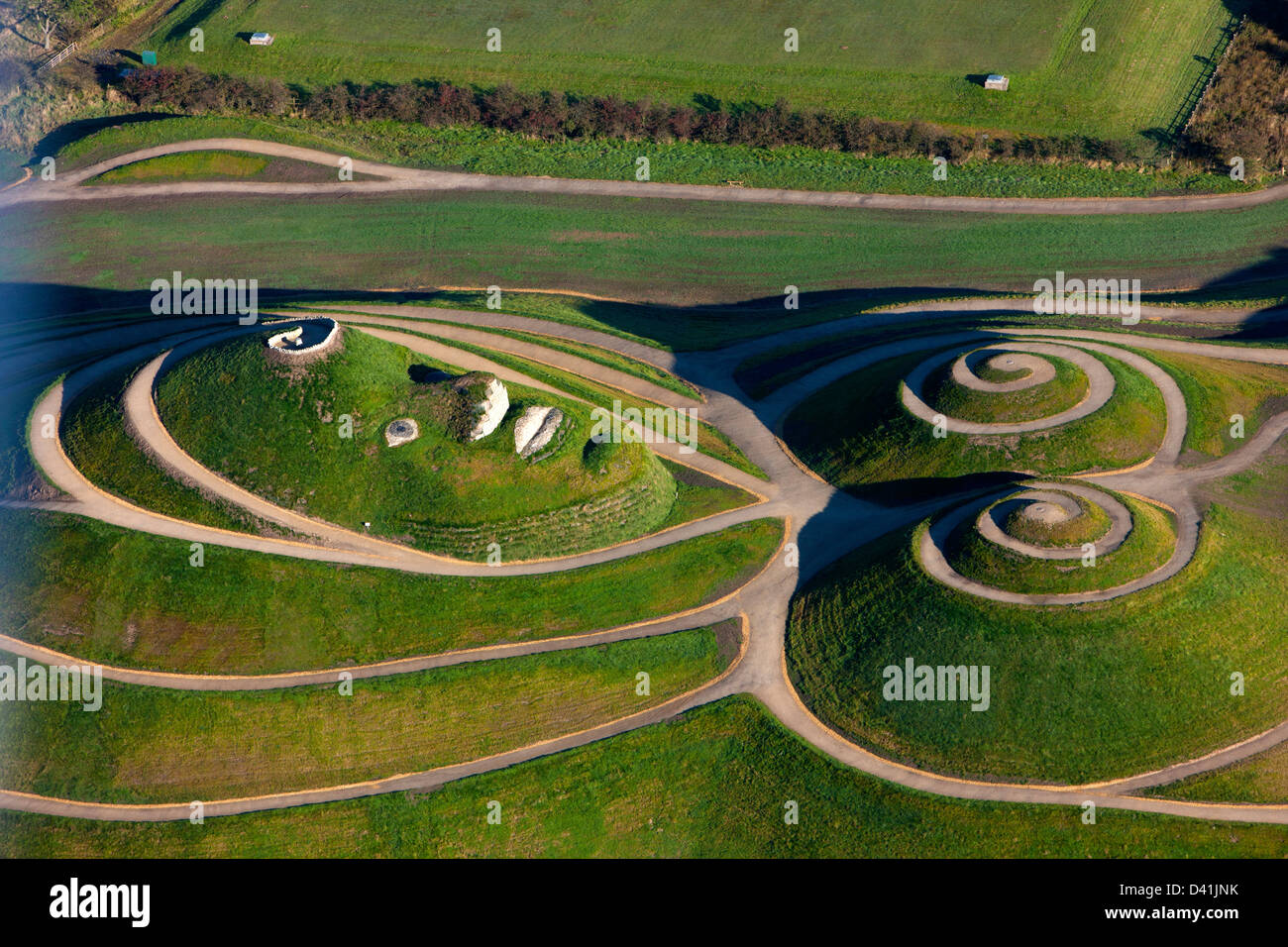 Aerial view of Northumberlandia, near Cramlington in Northumberland ...