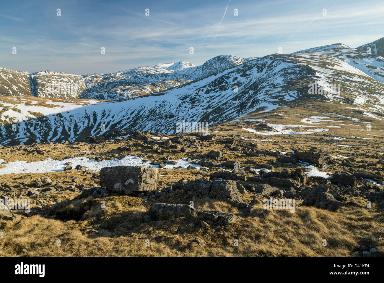 View from summit of Brandreth, Cumbria, Lake District National Park ...