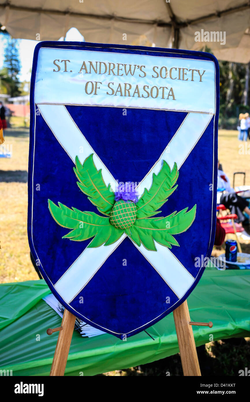 Crest of the St. Andrew's Society of Sarasota at the Highland Games ...