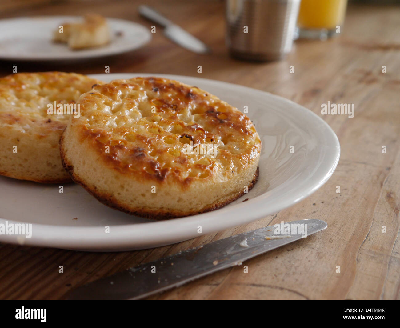 Hot buttered crumpet hi-res stock photography and images - Alamy