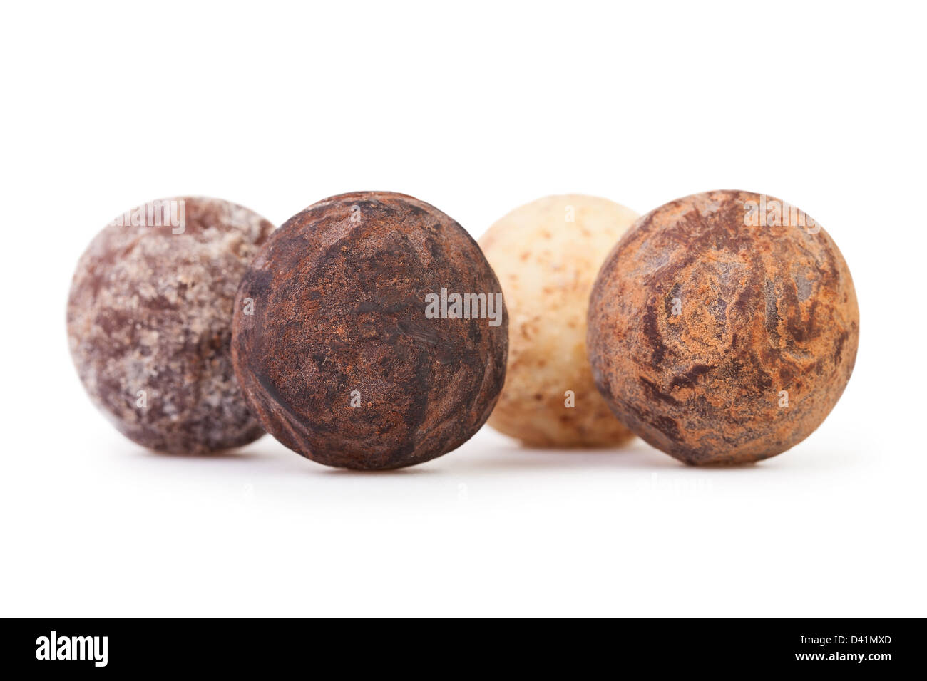 truffle mix on white background Stock Photo - Alamy