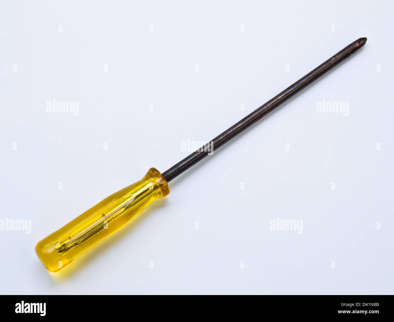Used screwdrivers isolated on a white background Stock Photo - Alamy