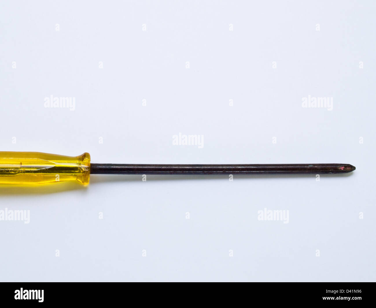 Used screwdrivers isolated on a white background Stock Photo - Alamy