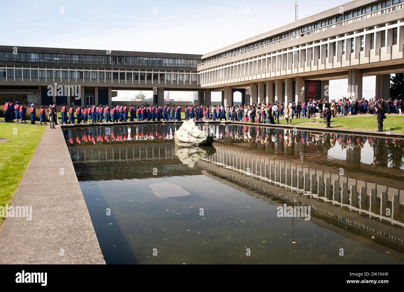 Graduation ceremony at Simon Fraser University, Burnaby, British ...