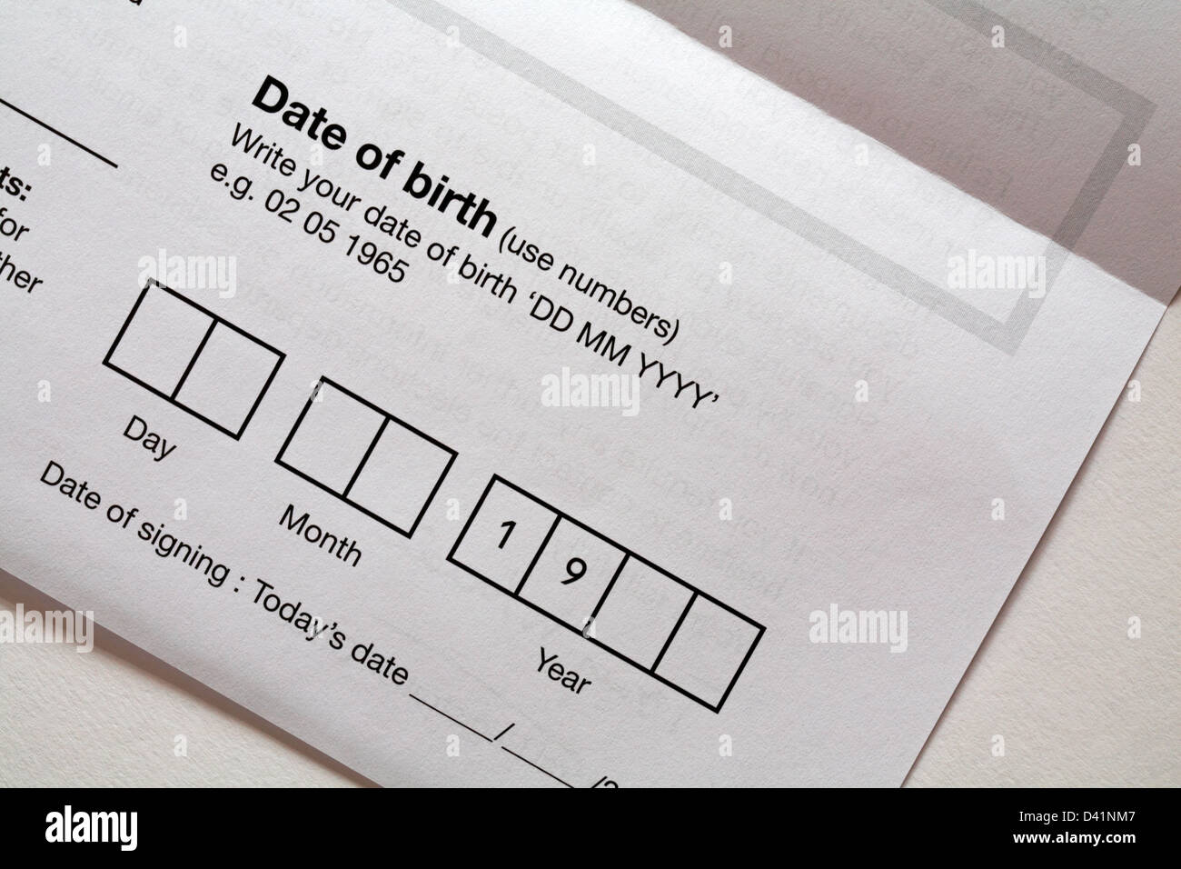 Date of birth hi-res stock photography and images - Alamy