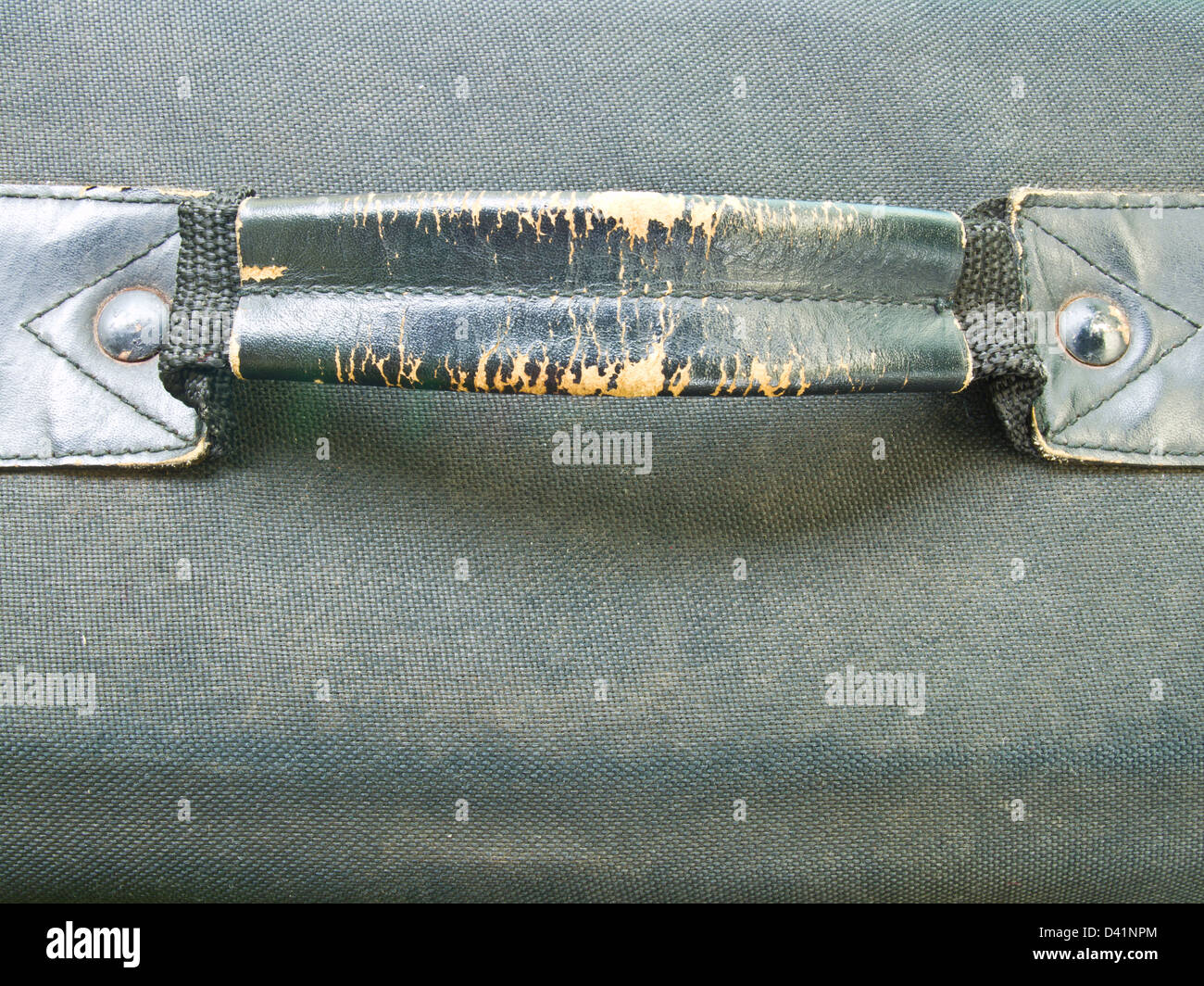 Old black leather handle on black fabric texture as background Stock ...