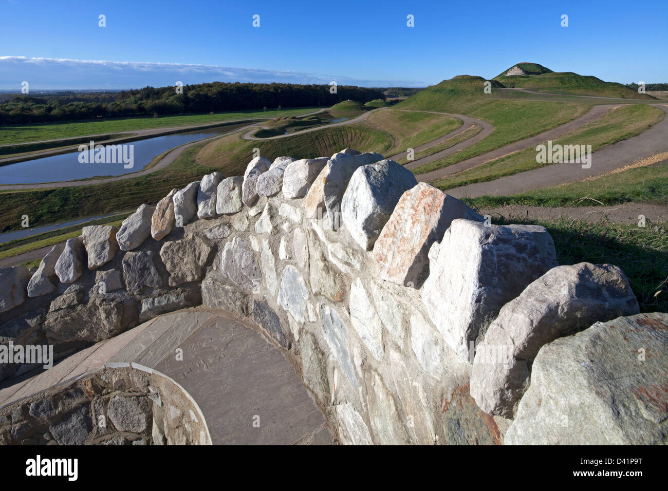 Close up image of the human landform sculpture by Charles Jencks of ...