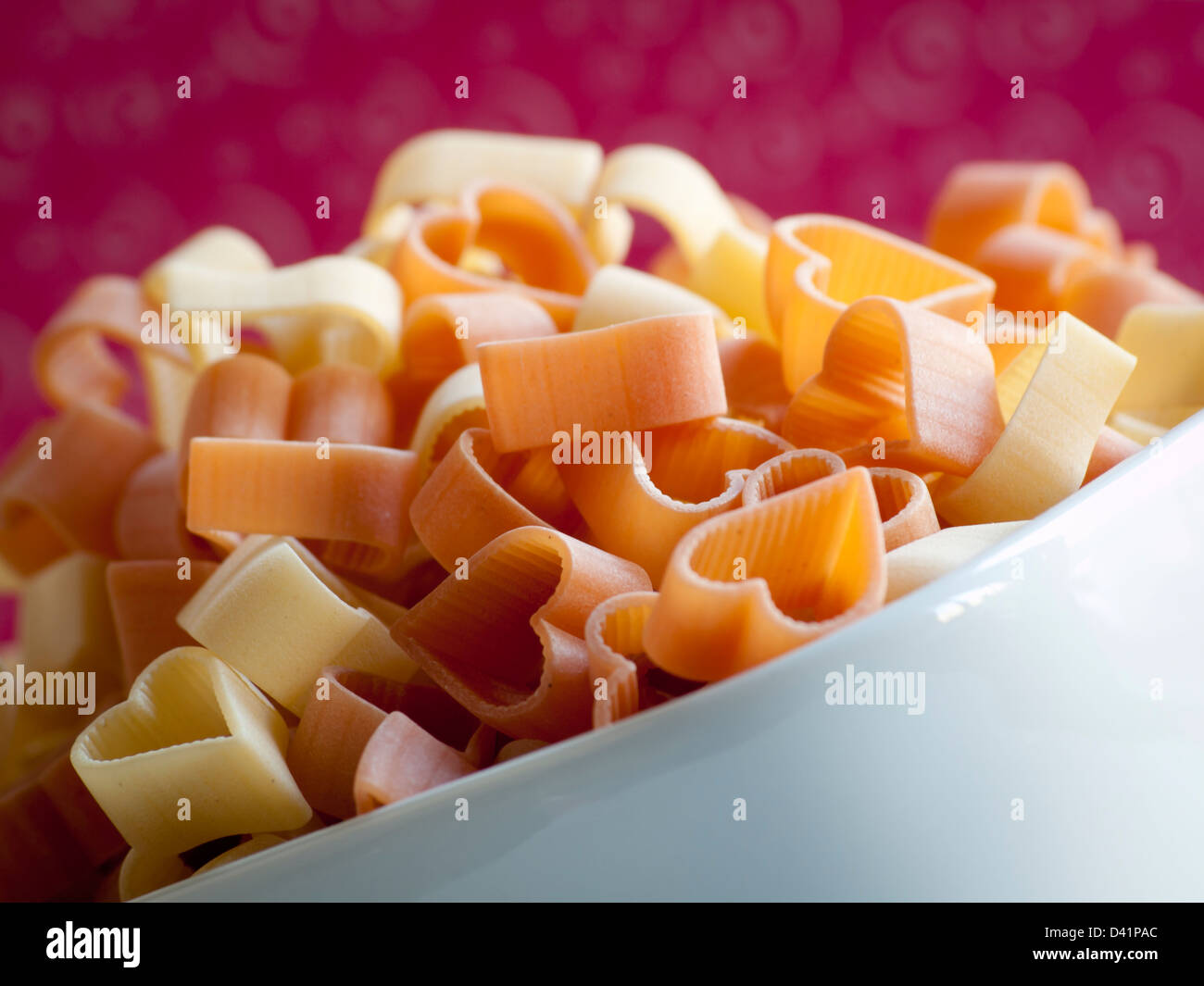 Heart shaped noodles for Valentine's Day Stock Photo - Alamy