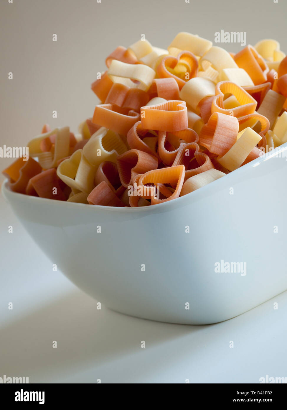 Heart shaped noodles for Valentine's Day Stock Photo - Alamy