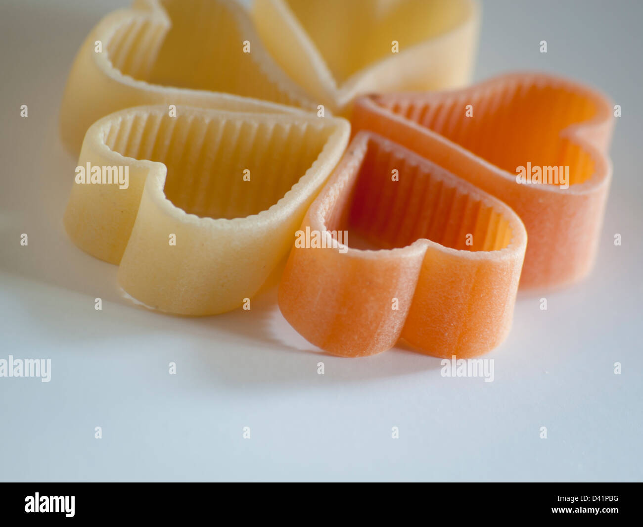 Heart shaped noodles for Valentine's Day Stock Photo - Alamy