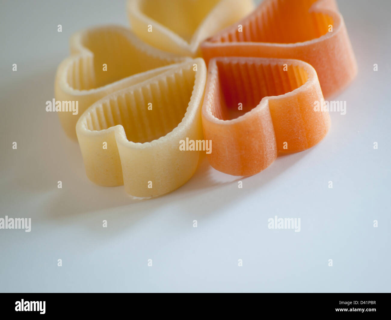 Heart shaped noodles for Valentine's Day Stock Photo - Alamy