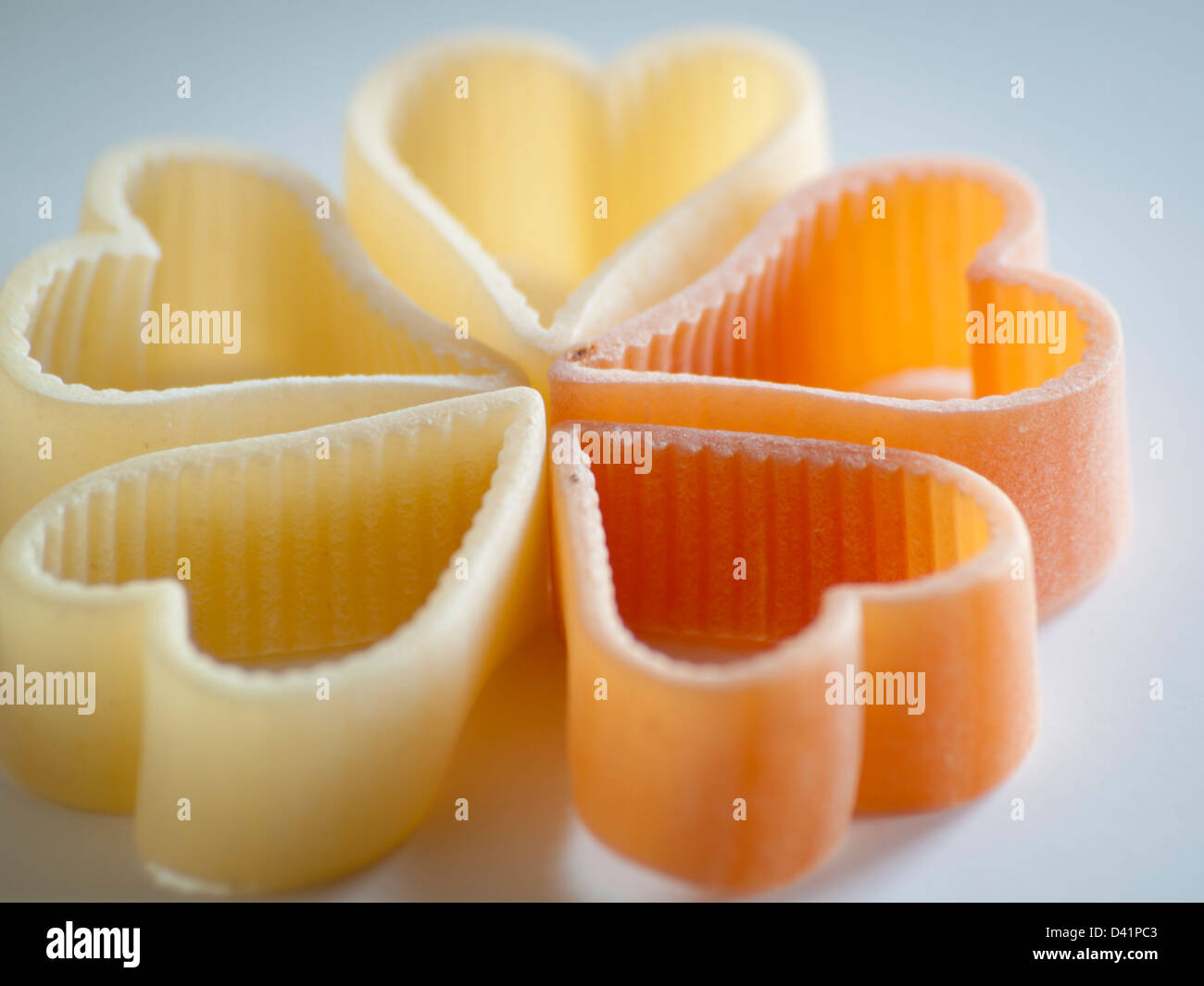 Heart shaped noodles for Valentine's Day Stock Photo - Alamy