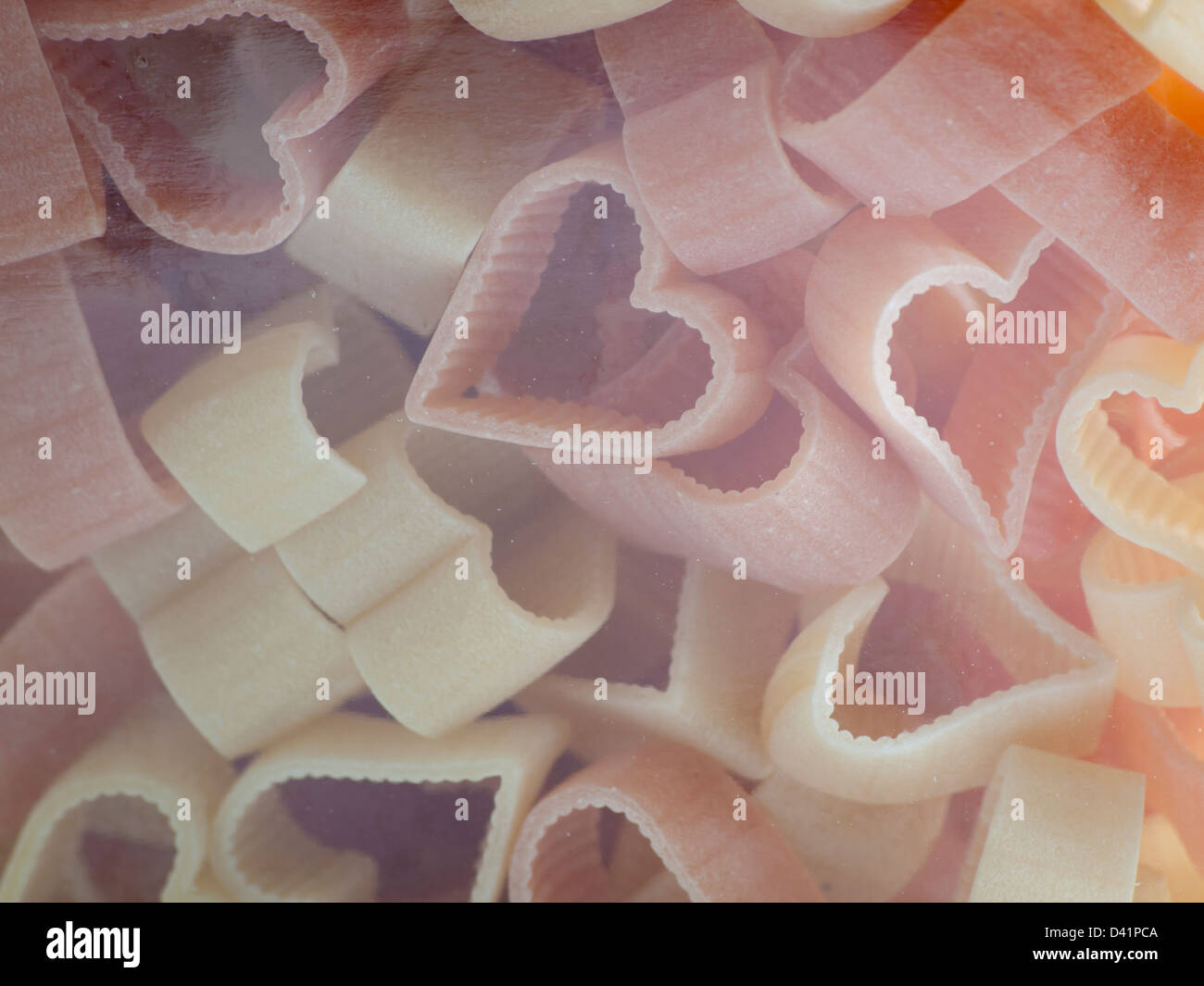 Heart shaped noodles for Valentine's Day Stock Photo - Alamy