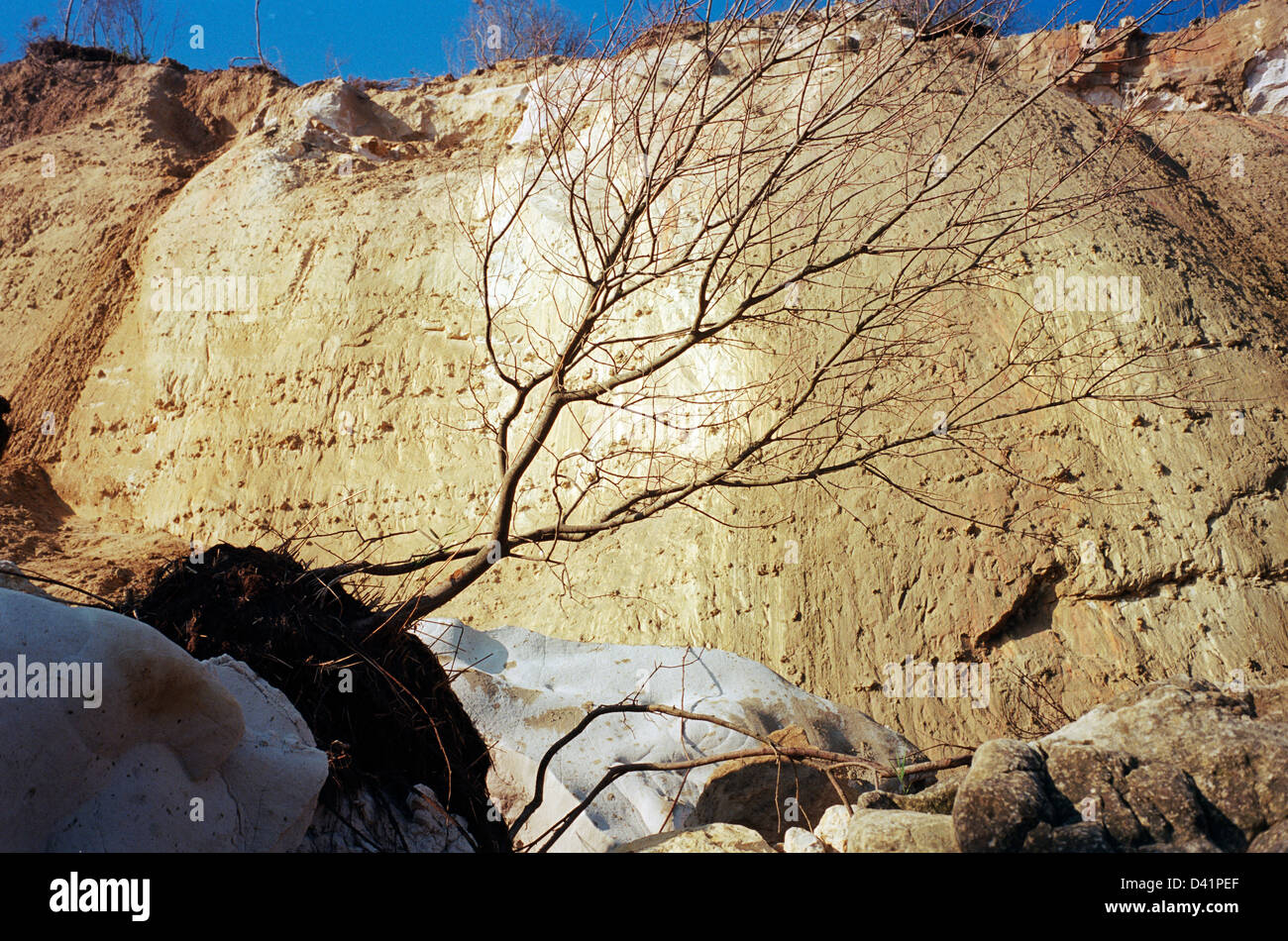 Cliffs and rockfall, Normandy, France Stock Photo - Alamy