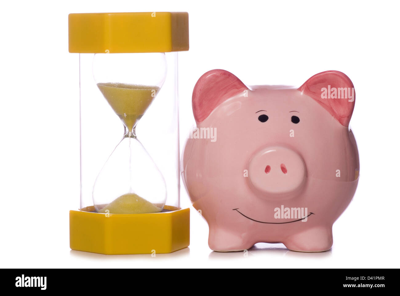 Sand timer running out Cut Out Stock Images & Pictures - Alamy