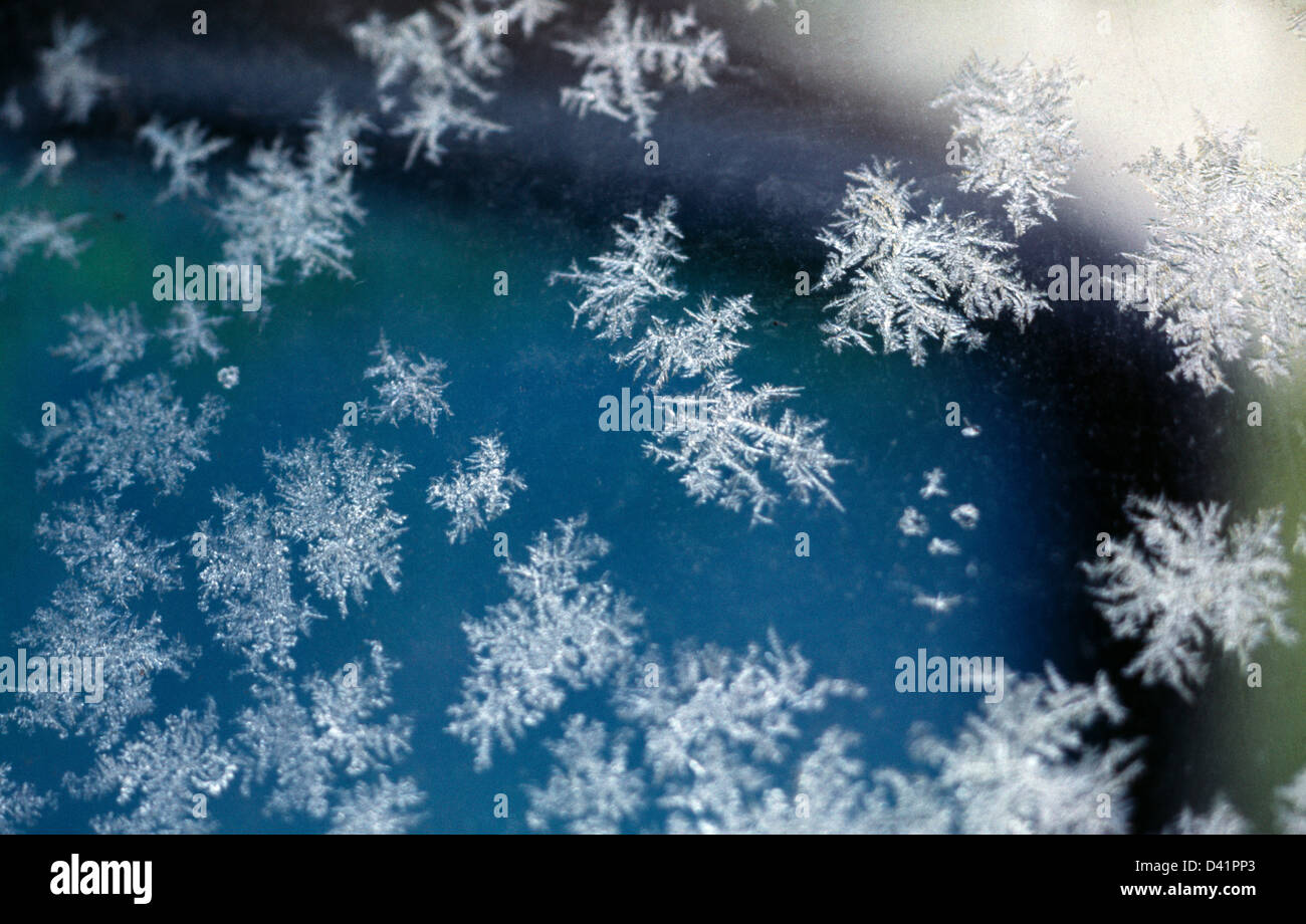 Ice Crystals On Car Windscreen Stock Photo - Alamy