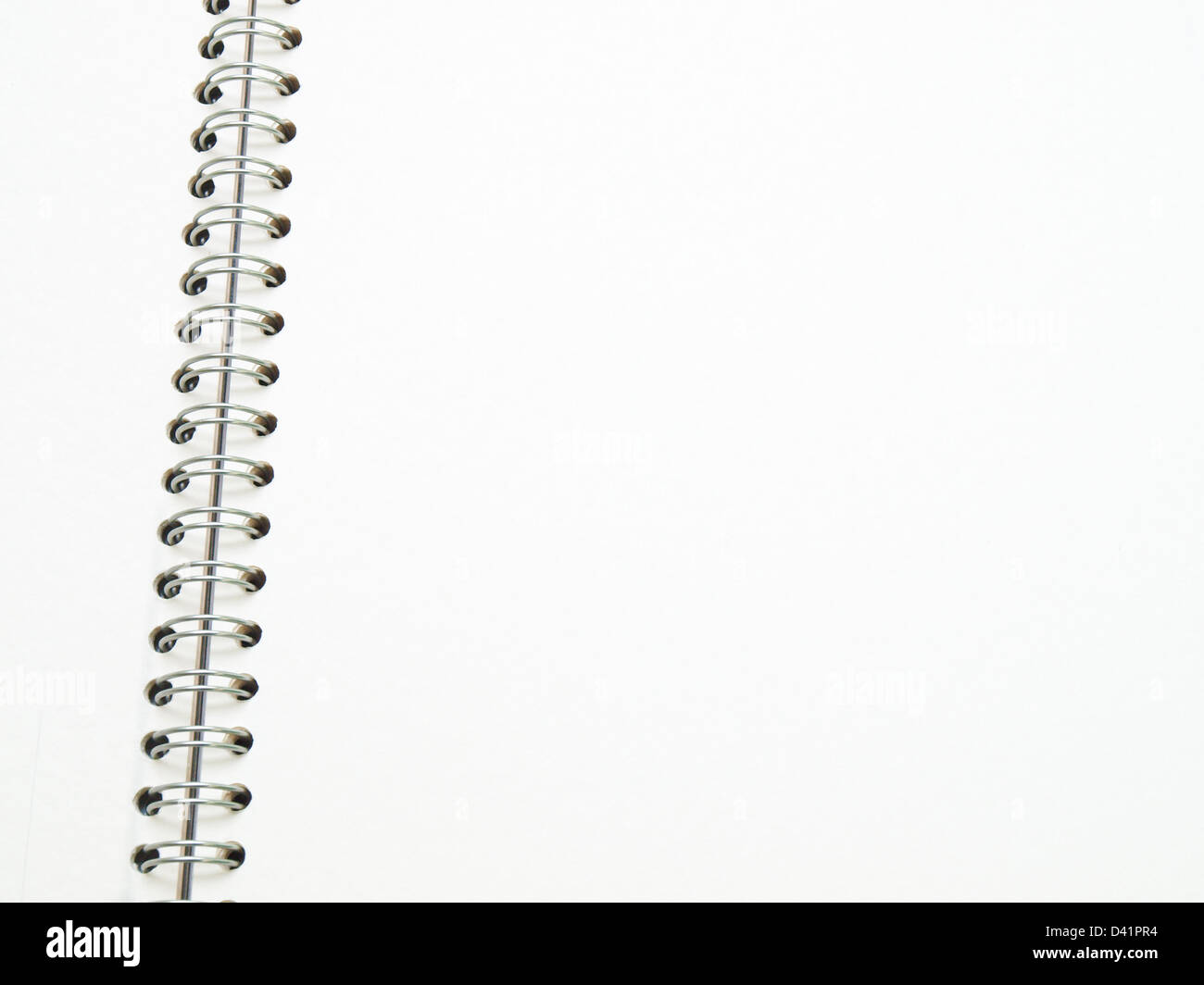 open spiral binding notebook Stock Photo - Alamy
