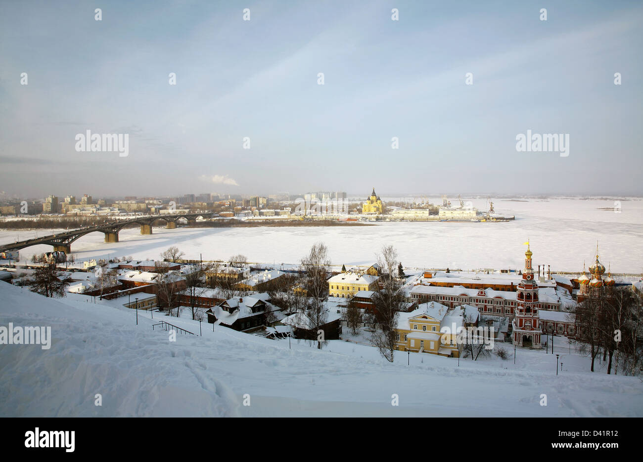 Scenic winter view of Nizhny Novgorod, Russia Stock Photo - Alamy
