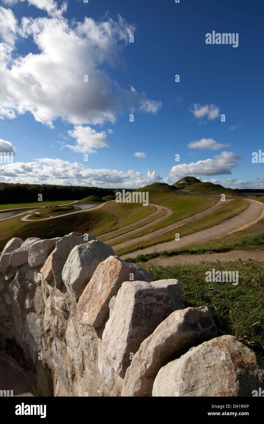 Close up image of the human landform sculpture by Charles Jencks of ...