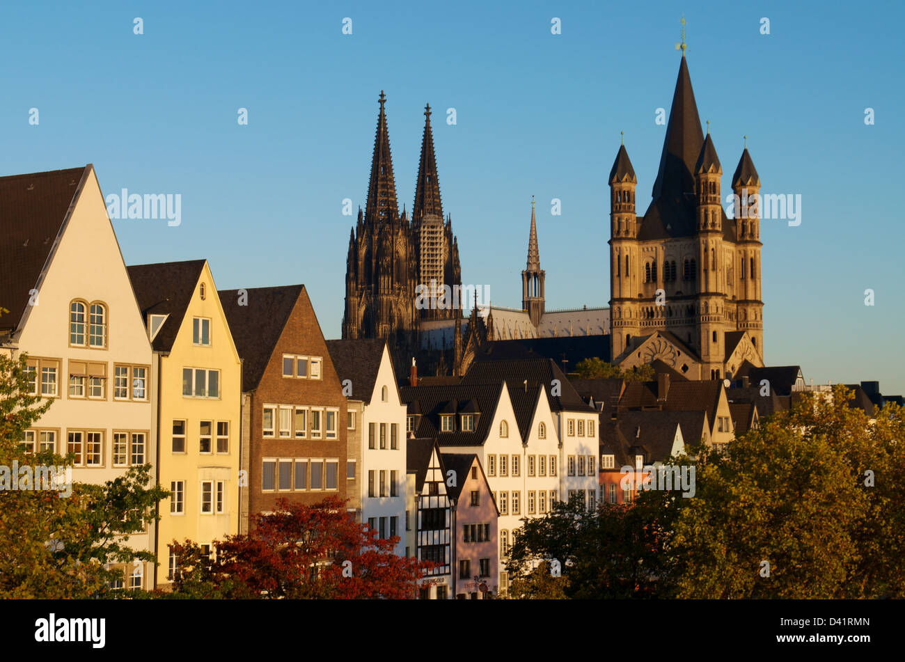 The waterfront and old city of Cologne, Germany Stock Photo - Alamy