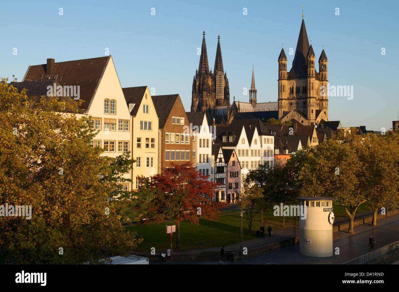 The waterfront and old city of Cologne, Germany Stock Photo - Alamy