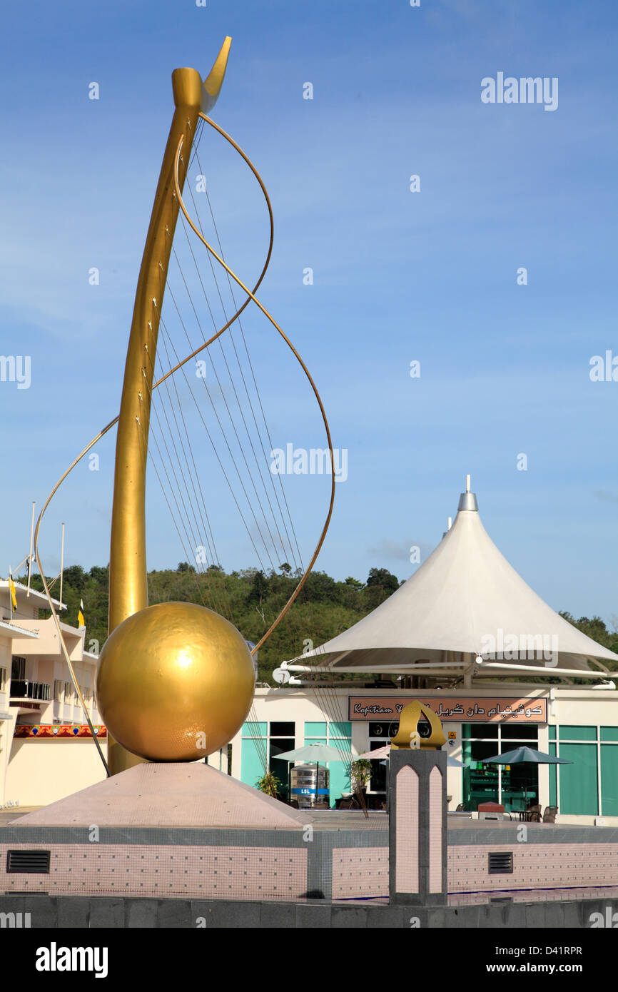 Brunei, Bandar Seri Begawan, riverside, monument Stock Photo - Alamy