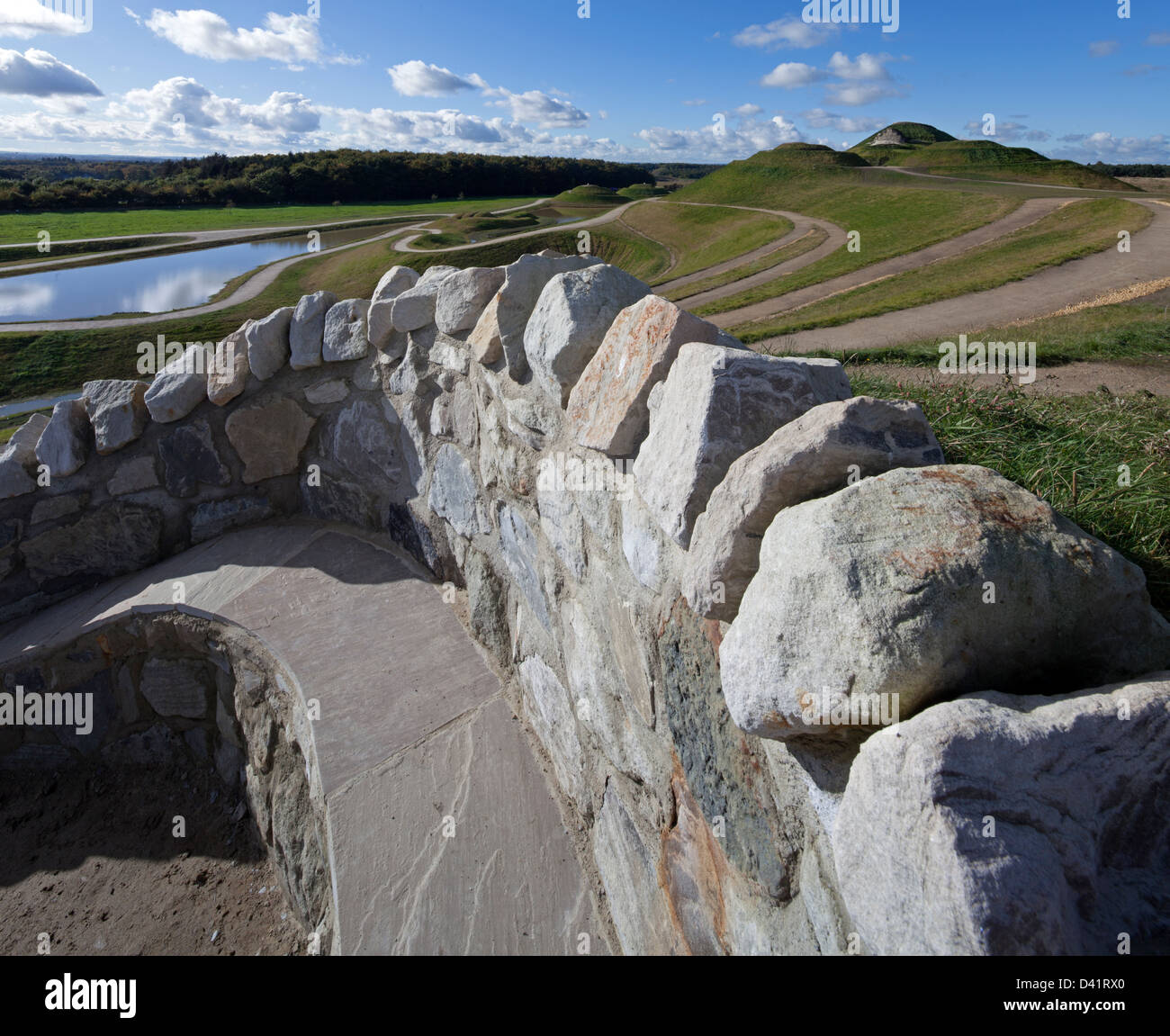 Close up image of the human landform sculpture by Charles Jencks of ...