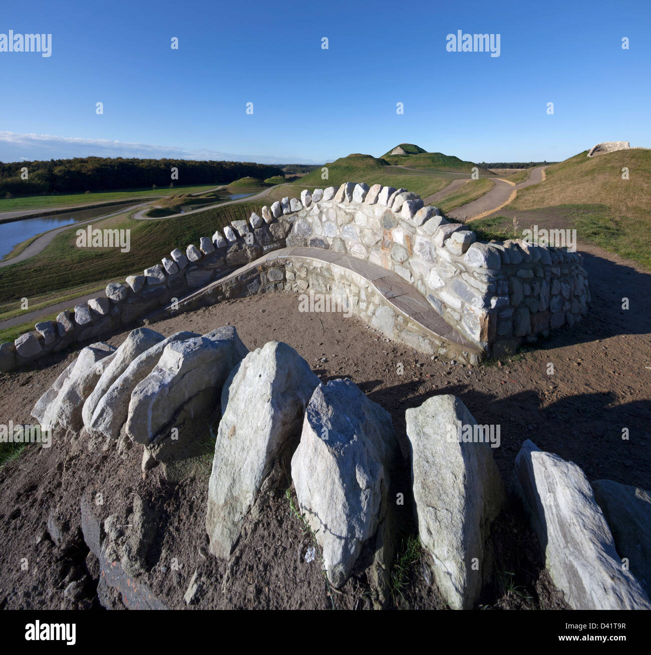 Close up image of the human landform sculpture by Charles Jencks of ...