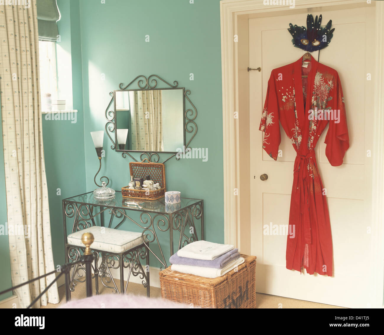 Ornate metalwork dressing table with matching stool and mirror in ...