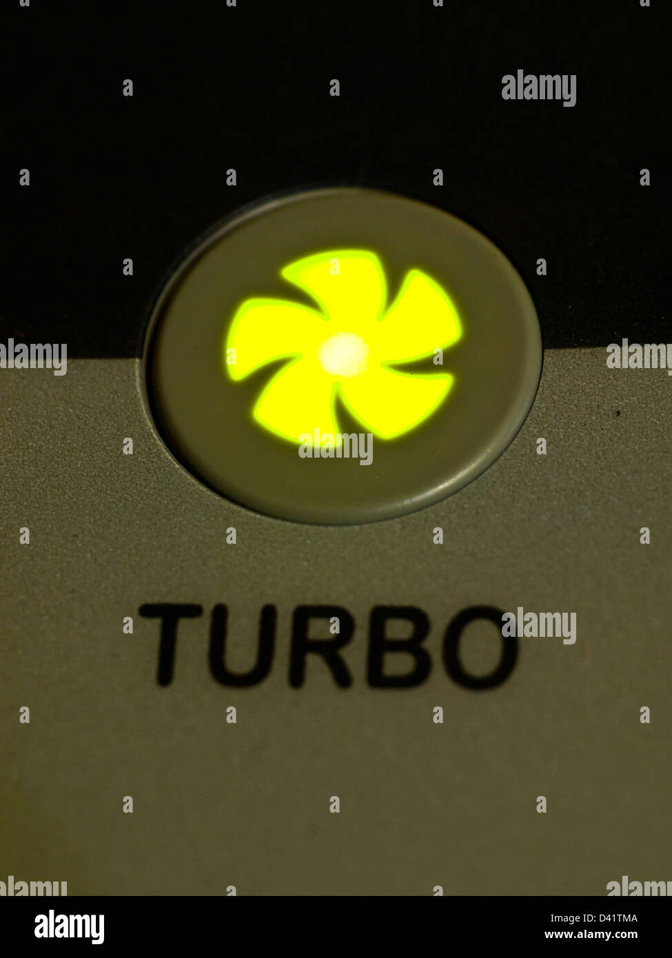 Green light turbo button as background Stock Photo - Alamy