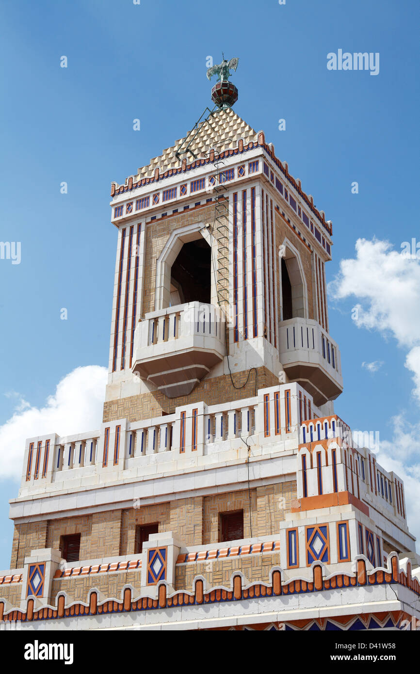 Close Up Of The Bacardi Rum Building Tower In Havana Cuba Stock Photo ...