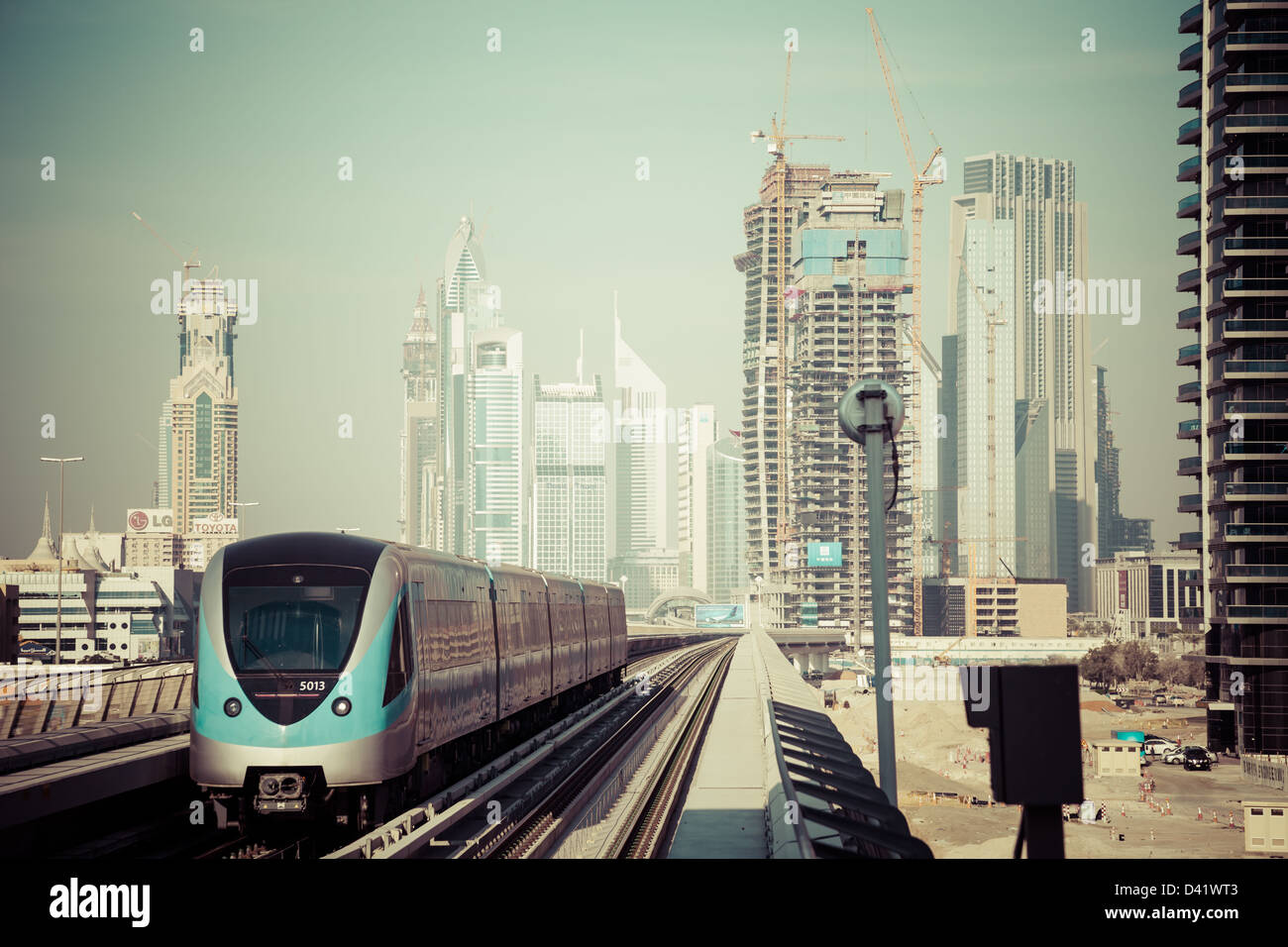 Dubai Aerial Subway Stock Photo - Alamy