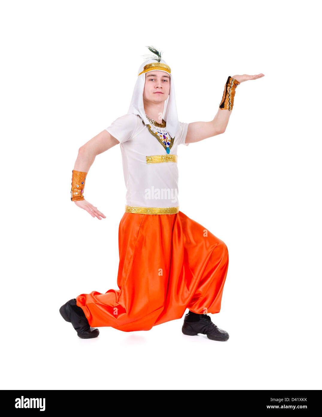 Dancing pharaoh wearing a egyptian costume Stock Photo - Alamy