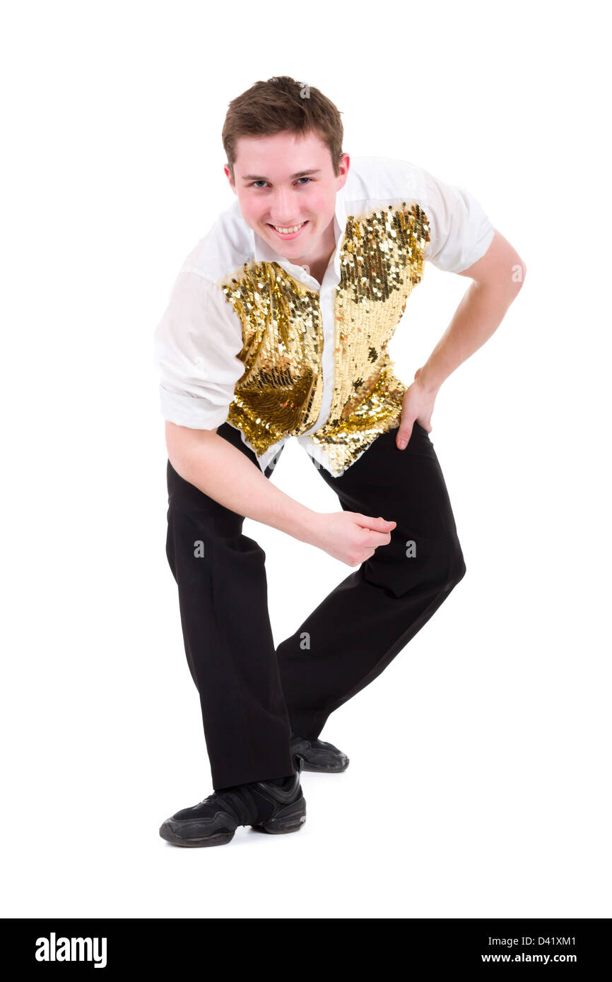 friendly smiling dancer showing some movements Stock Photo - Alamy