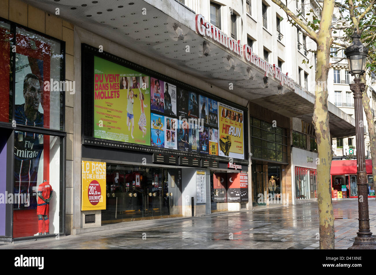 French Movie Theater on Champs Elysees, Paris, France Stock Photo - Alamy