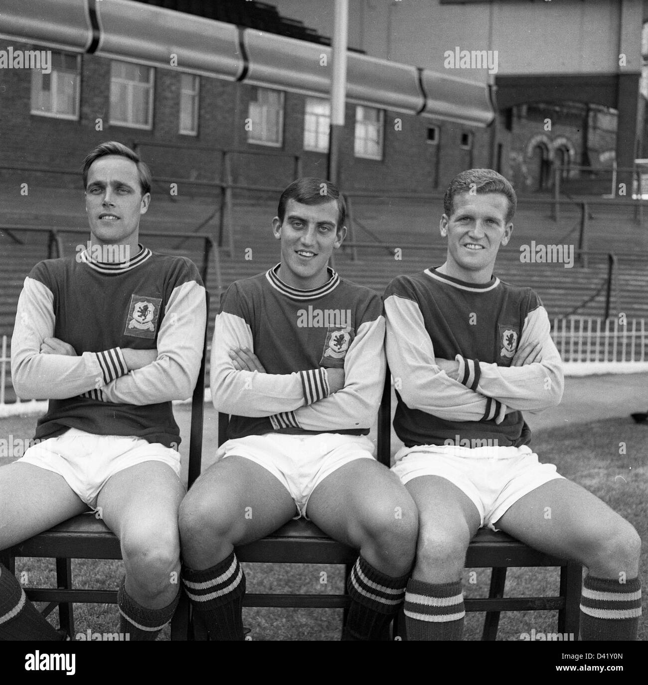 Aston Villa FC footballers LtoR Gordon Lee, John Cameron Fraser, Bobby ...