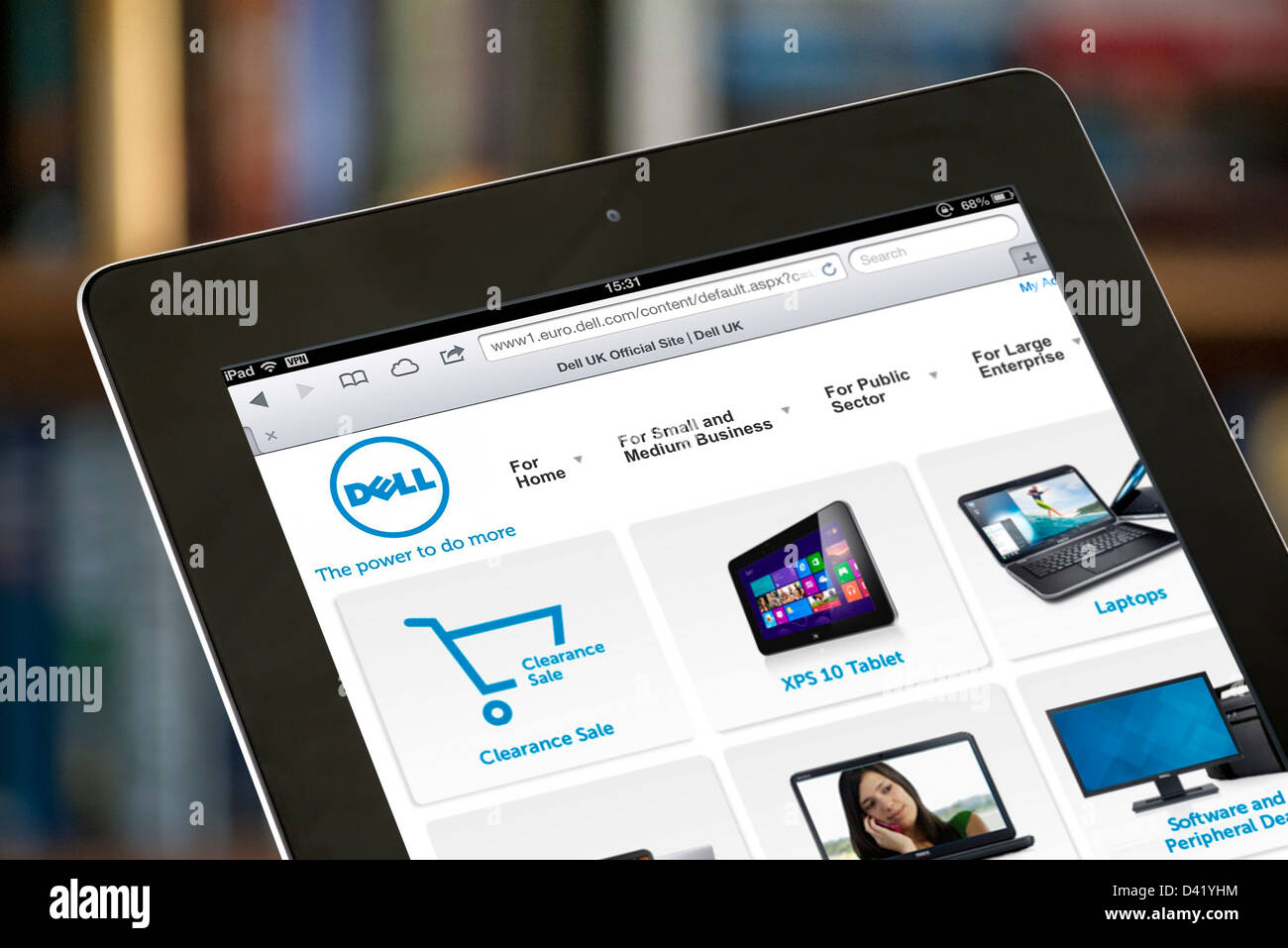 The Dell computers website in the UK viewed on an iPad 4 Stock Photo ...