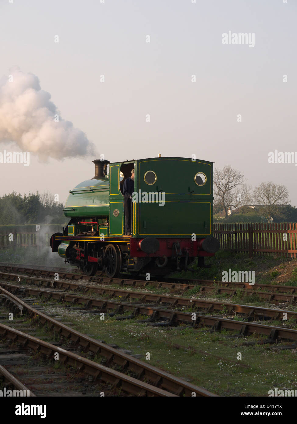 Peckett & sons steam saddletank locomotive on the Lincs Wolds Railway ...