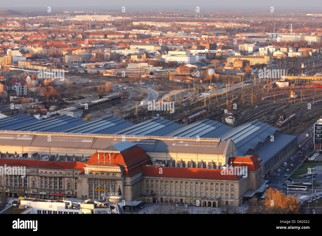 Leipzig, Germany, the former Communist part of the Leipzig Central ...