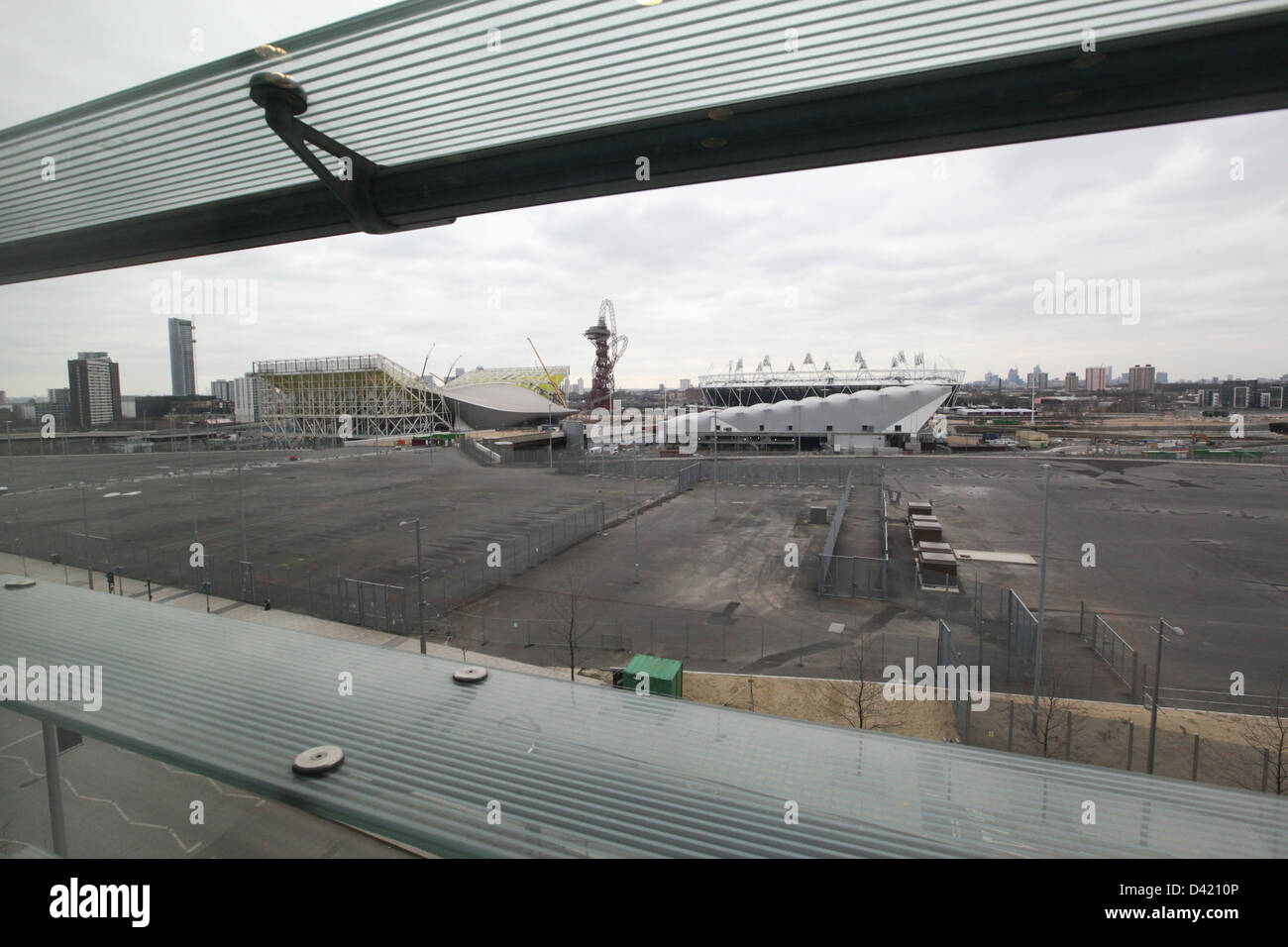 LONDON OLYMPIC PARK REGENERATION.THE AQUATICS CENTRE BEING REBUILT ...