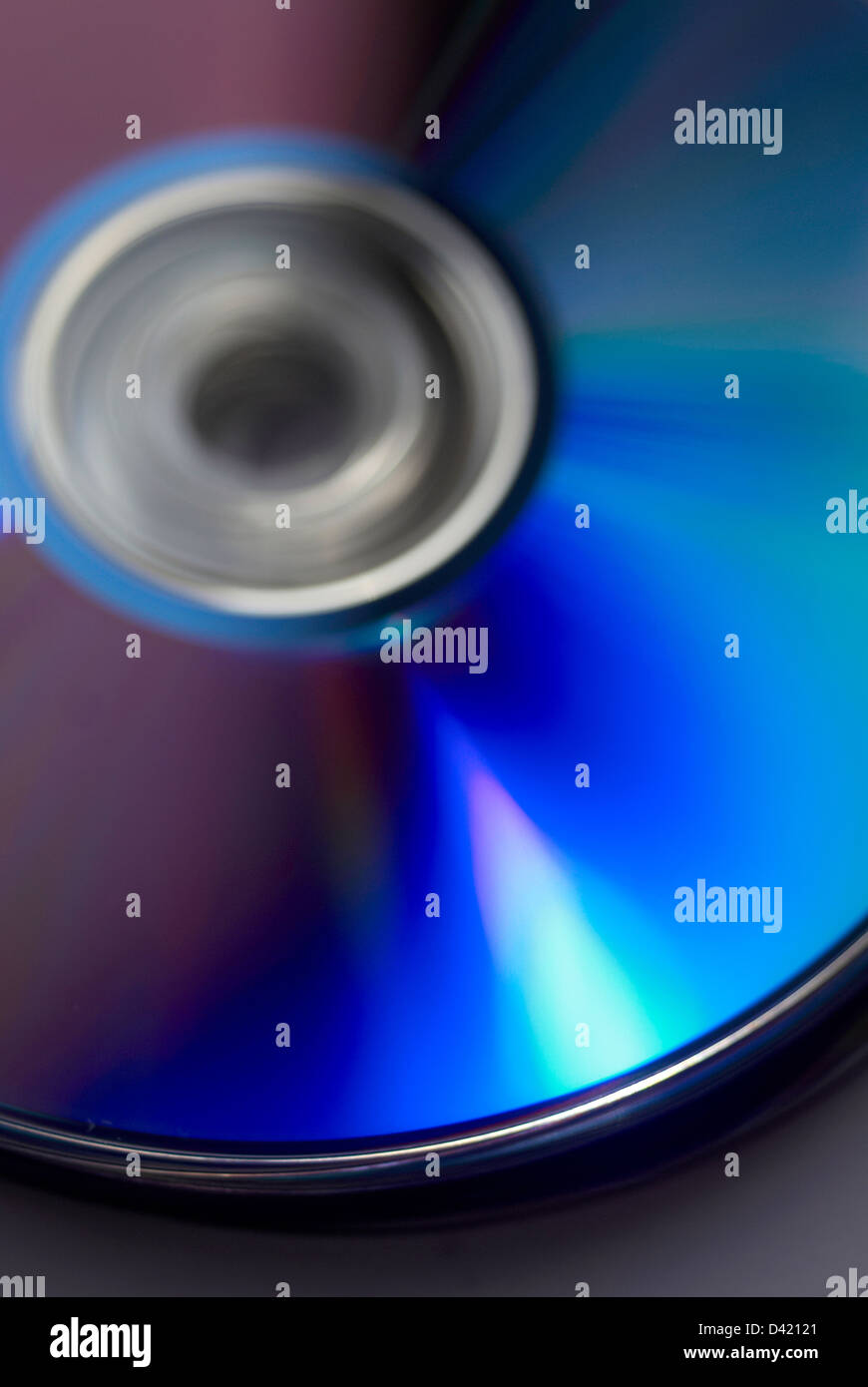 Blue DVD / CD Stock Photo - Alamy