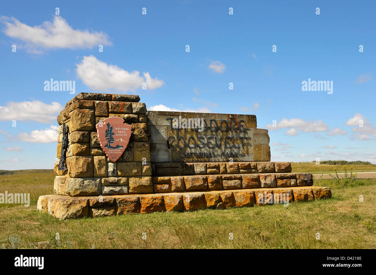 Entrance Theodore Roosevelt National Park North Dakota ND US Stock ...
