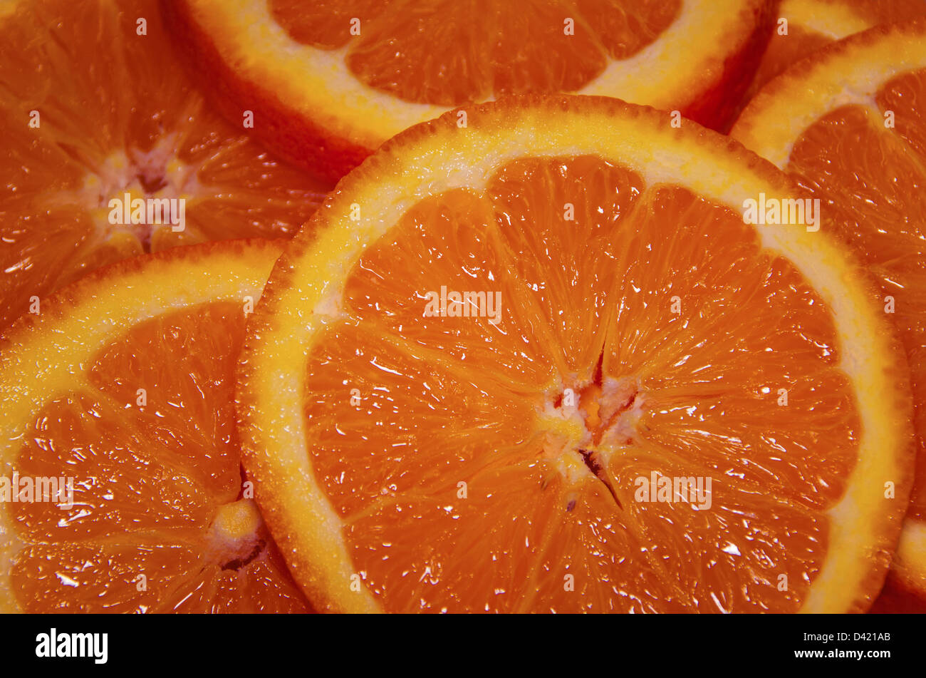 Sliced orange background Stock Photo - Alamy