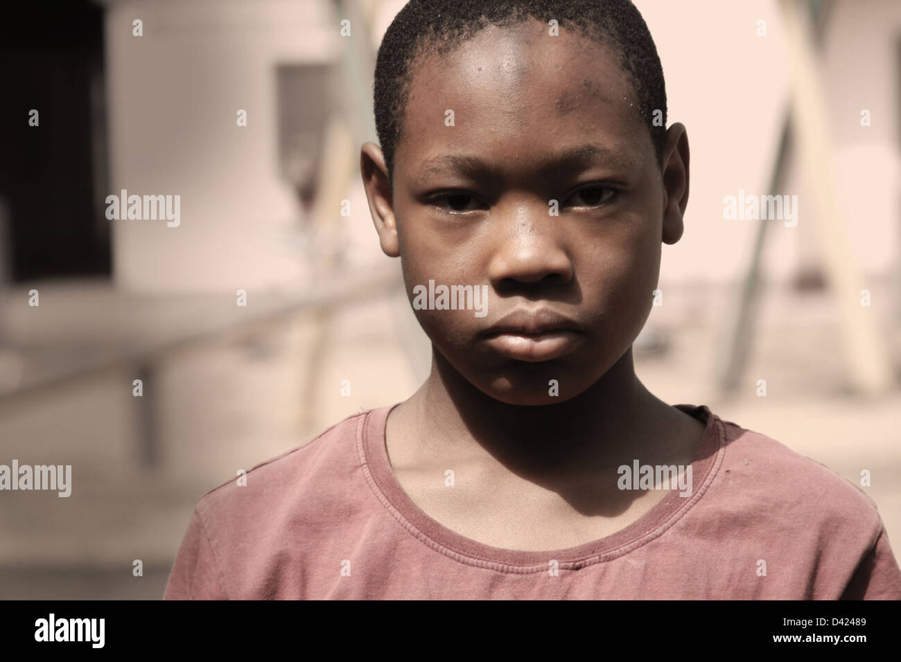 Child in Suffering. Image taken in Africa. Stands for the identity of ...