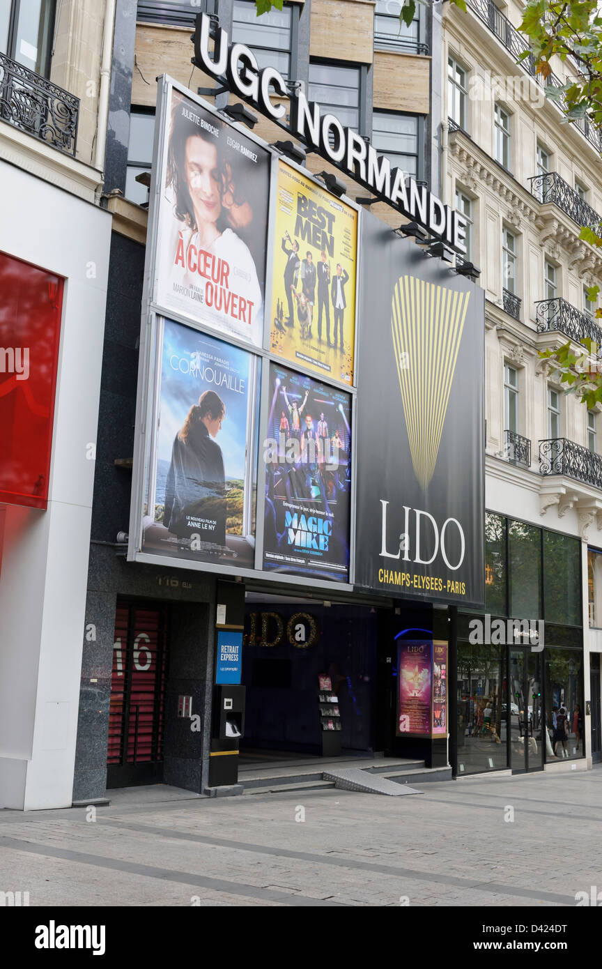 Lido Cinema on Champs Elysees, Paris, France Stock Photo - Alamy
