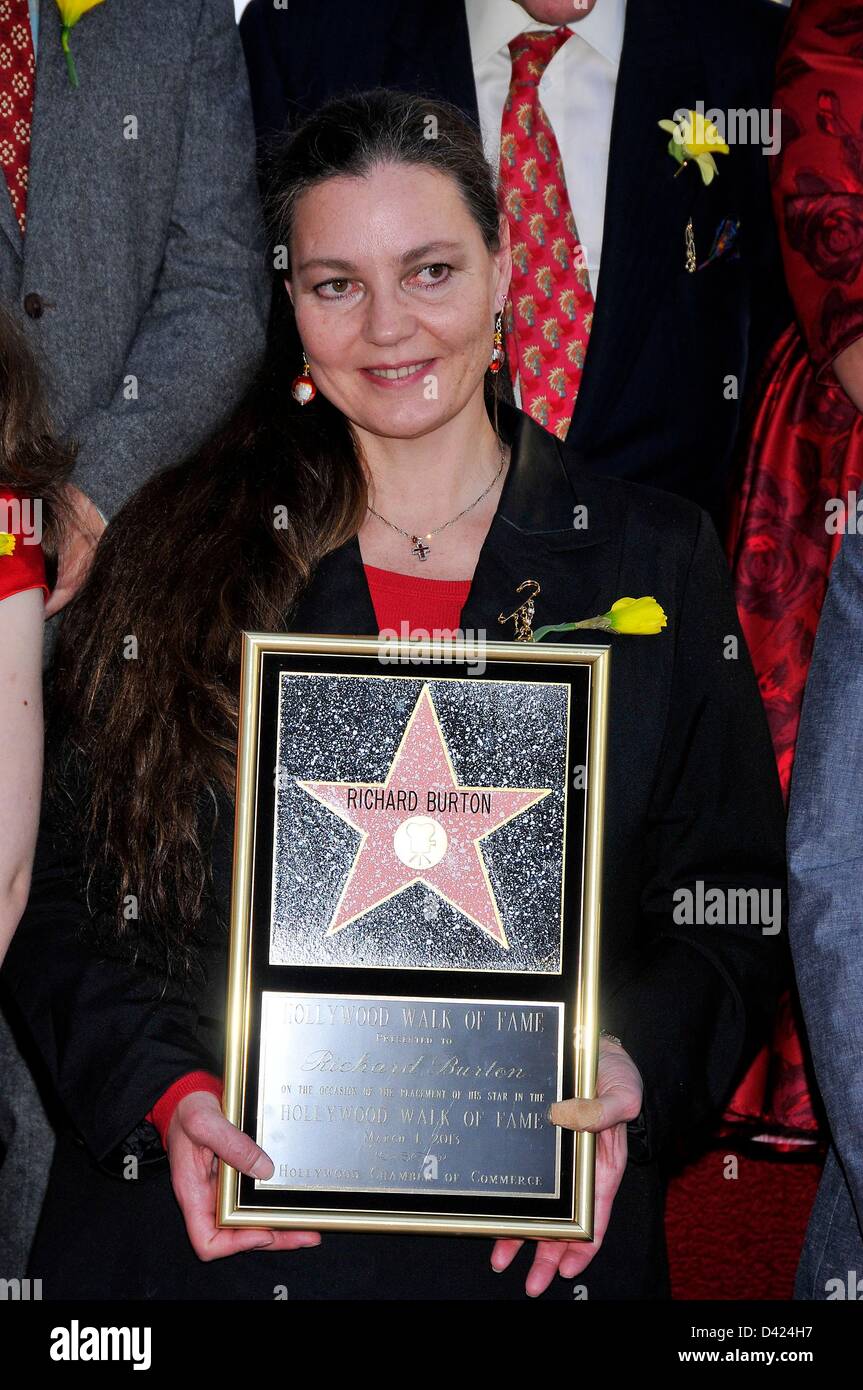 Maria Burton at the induction ceremony for Star on the Hollywood Walk ...