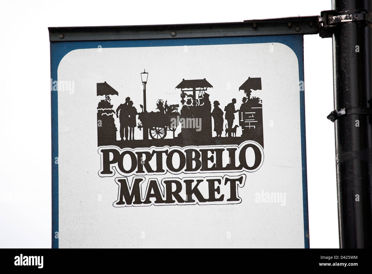 London Street Sign, Portobello Road Market, Borough of Kensington and ...